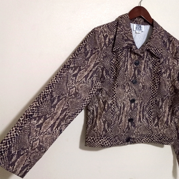 Star City | Jackets & Coats | Star Ccc L 8s Vintage Snakeskin Print ...